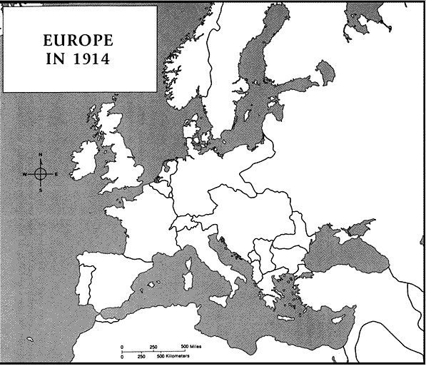 Blank Map Of Europe 1918 Blank Map Of Europe 1918