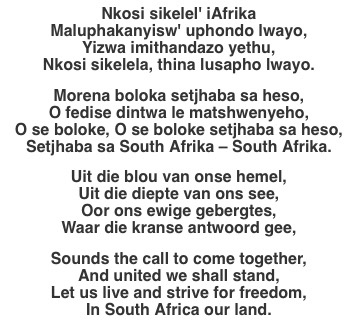😍 South africa anthem. South Africa National Anthem Lyrics. 2019-02-26